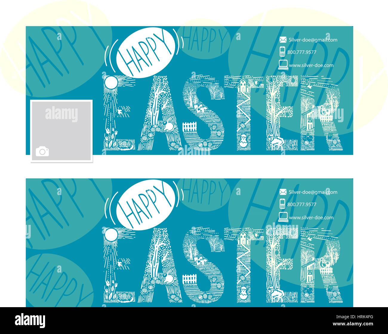 Words happy easter Stock Vector Images - Alamy