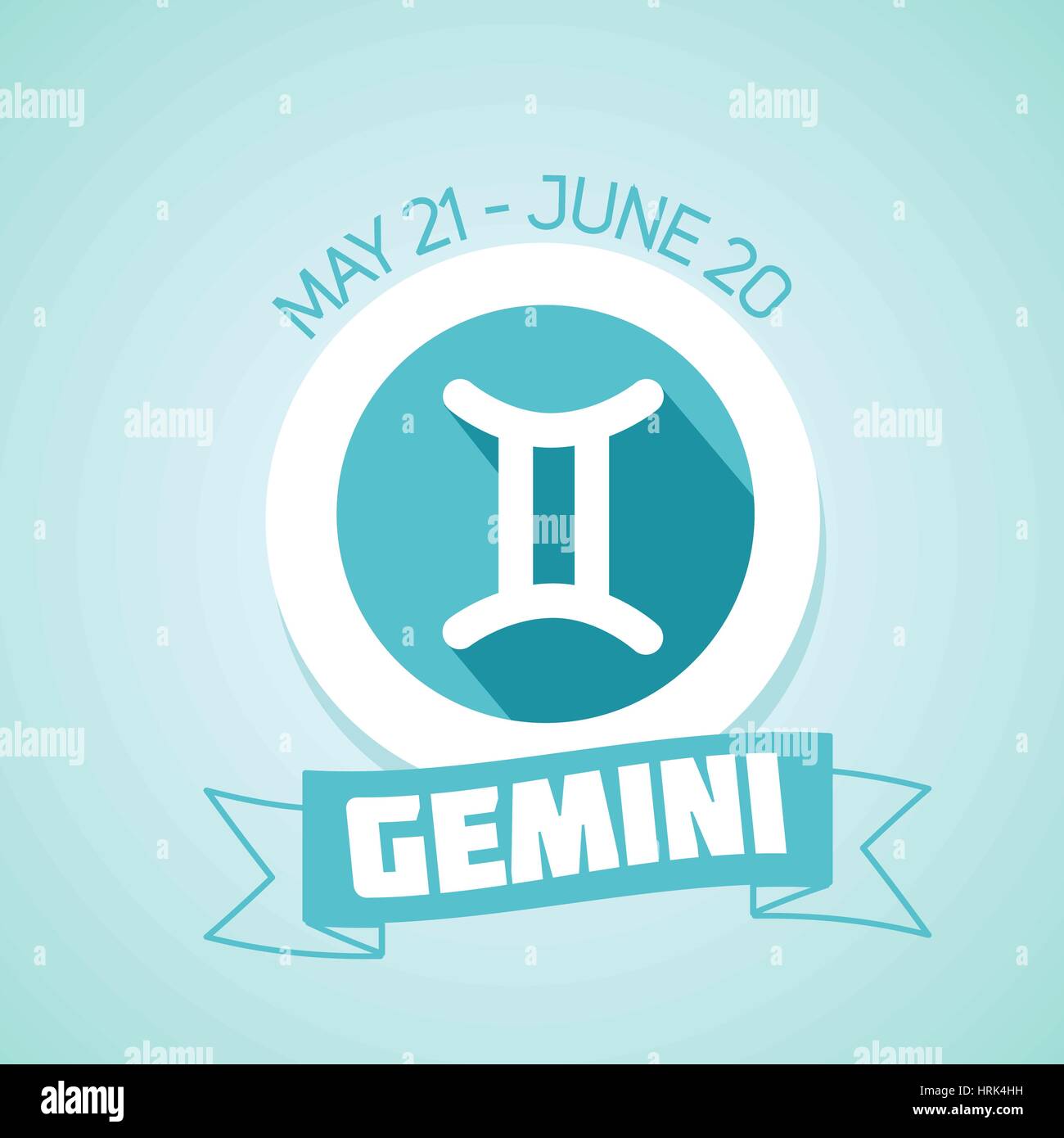 Gemini zodiac sign in circular frame, vector Illustration. Contour icon ...