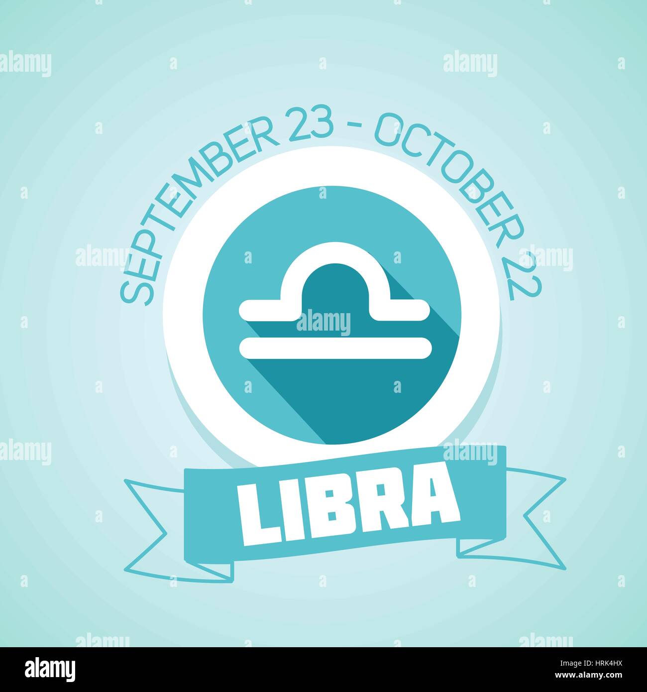Libra zodiac sign in circular frame, vector Illustration. Contour icon ...