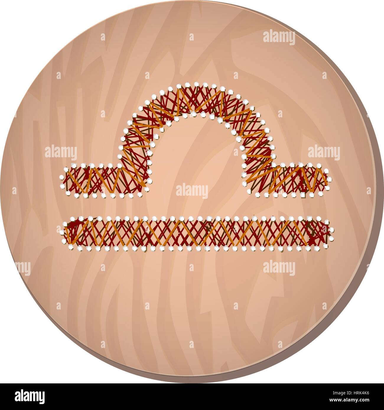 Libra zodiac sign in circular frame, vector Illustration, made in the ...