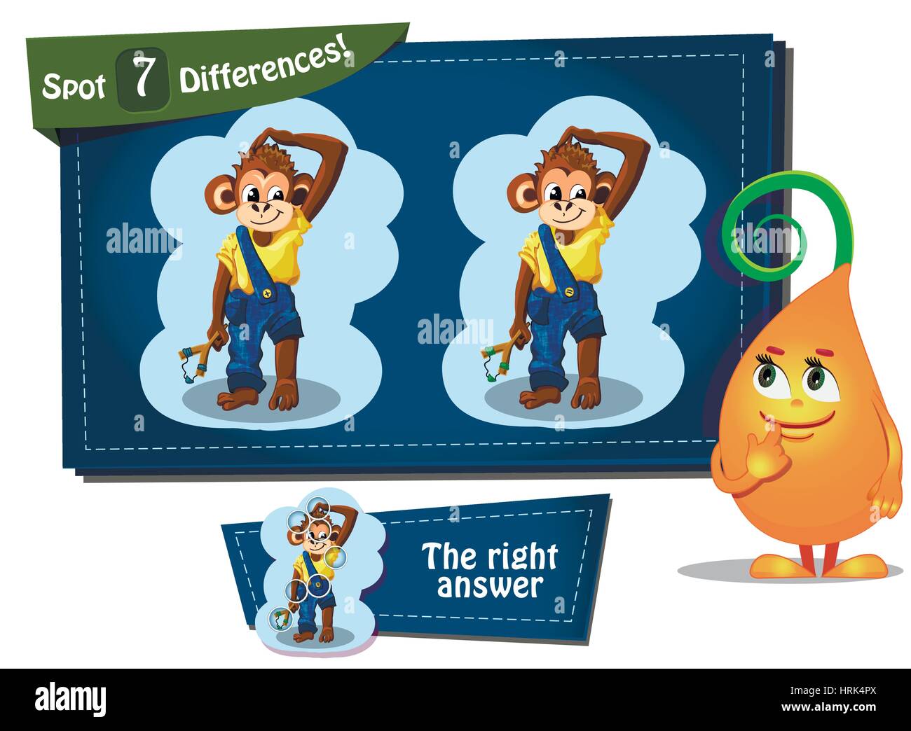 Visual Game for children. Task: find 7 differences Stock Vector Image ...