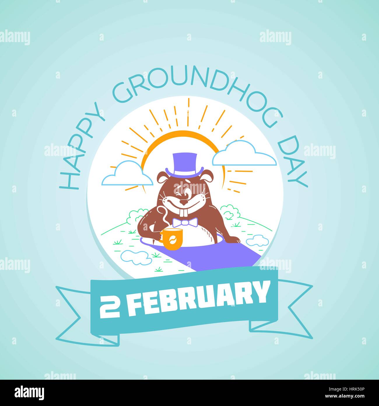Calendar for each day on February 2. Greeting card. Holiday - happy ...