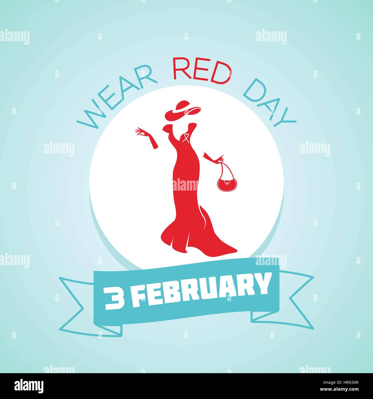 Calendar for each day on February 3. Greeting card. Holiday - Wear Red ...