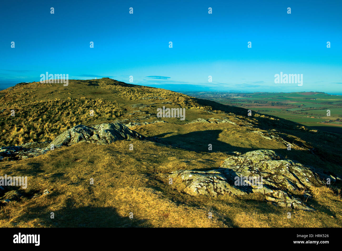 The summit and plateau of Traprain Law, East Lothian Stock Photo - Alamy