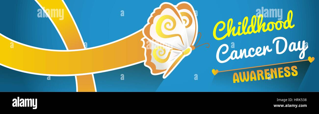 Yellow ribbon childhood cancer Stock Vector Images - Alamy