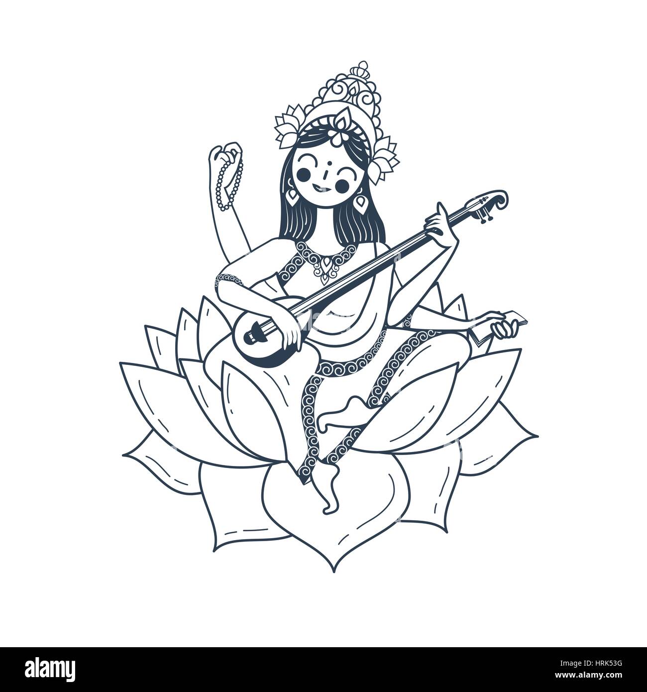 Saraswati Cut Out Stock Images & Pictures - Alamy