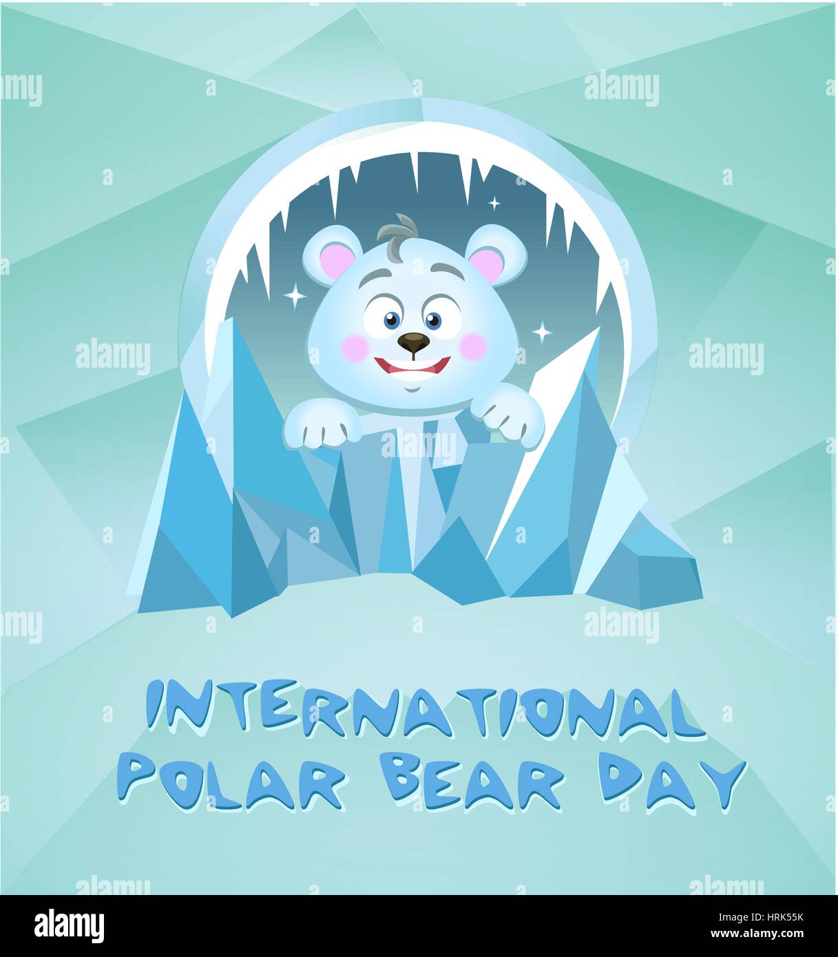 Greeting card. Holiday - International Polar Bear Day Stock Vector ...