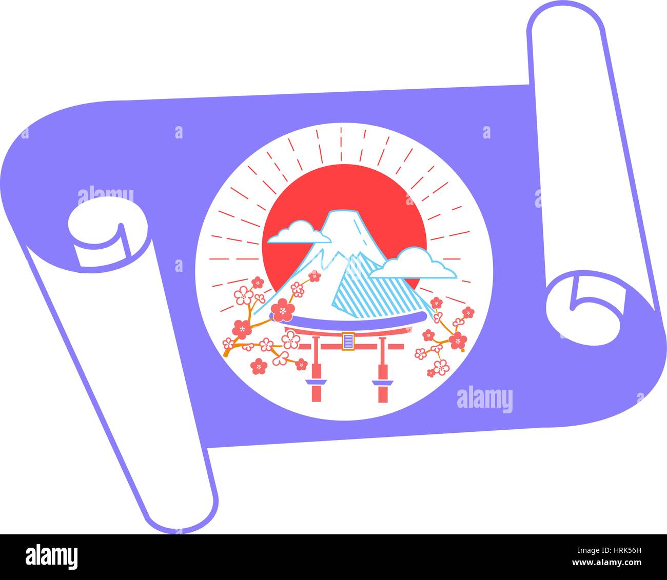 Greeting card. Holiday - Japan Day. Icon in the linear style Stock ...