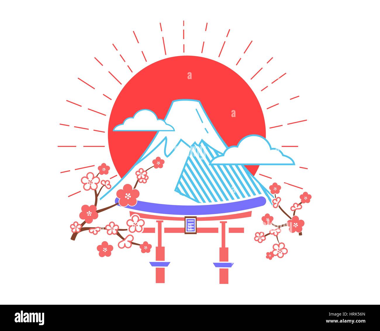 Fuji mount japanese icon vector hi-res stock photography and images - Alamy