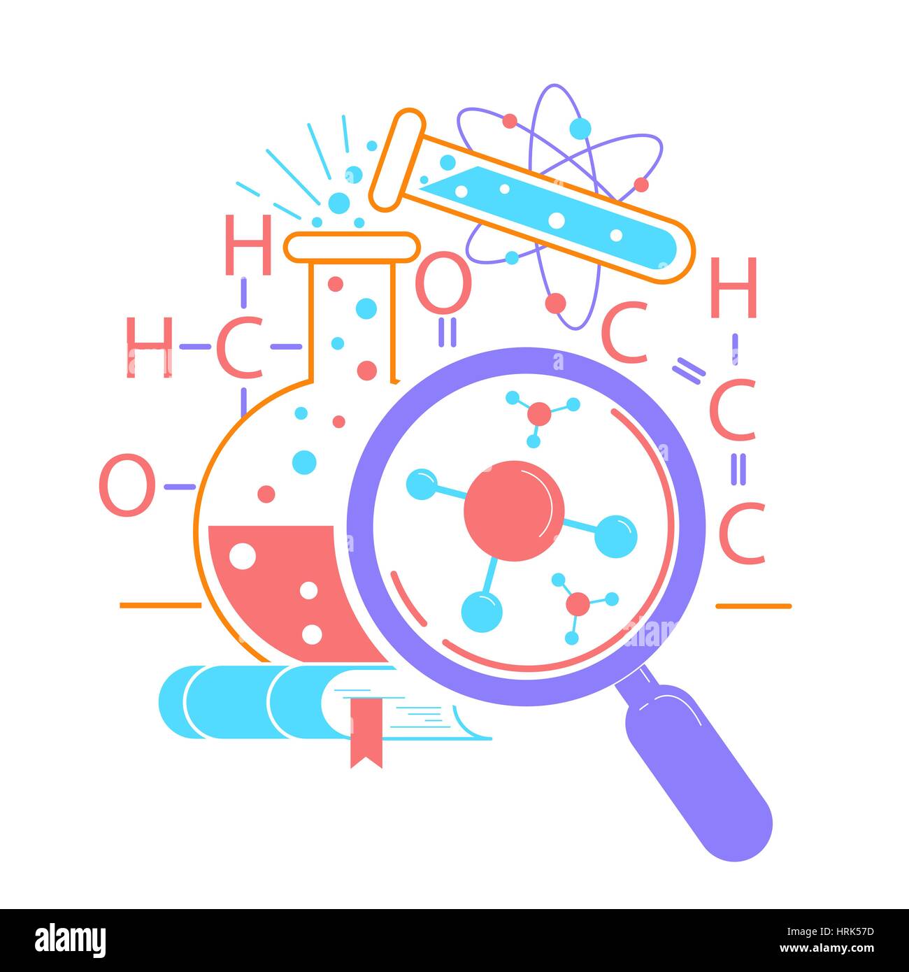 Chemical physics linear icon Stock Vector Images - Alamy