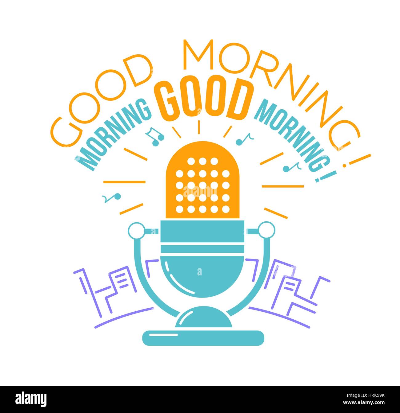 Good morning show Stock Vector Images - Alamy