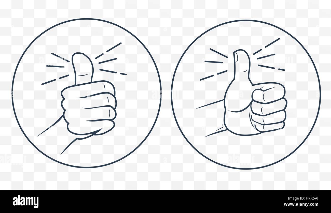 Hand gestures in outline Cut Out Stock Images & Pictures - Alamy