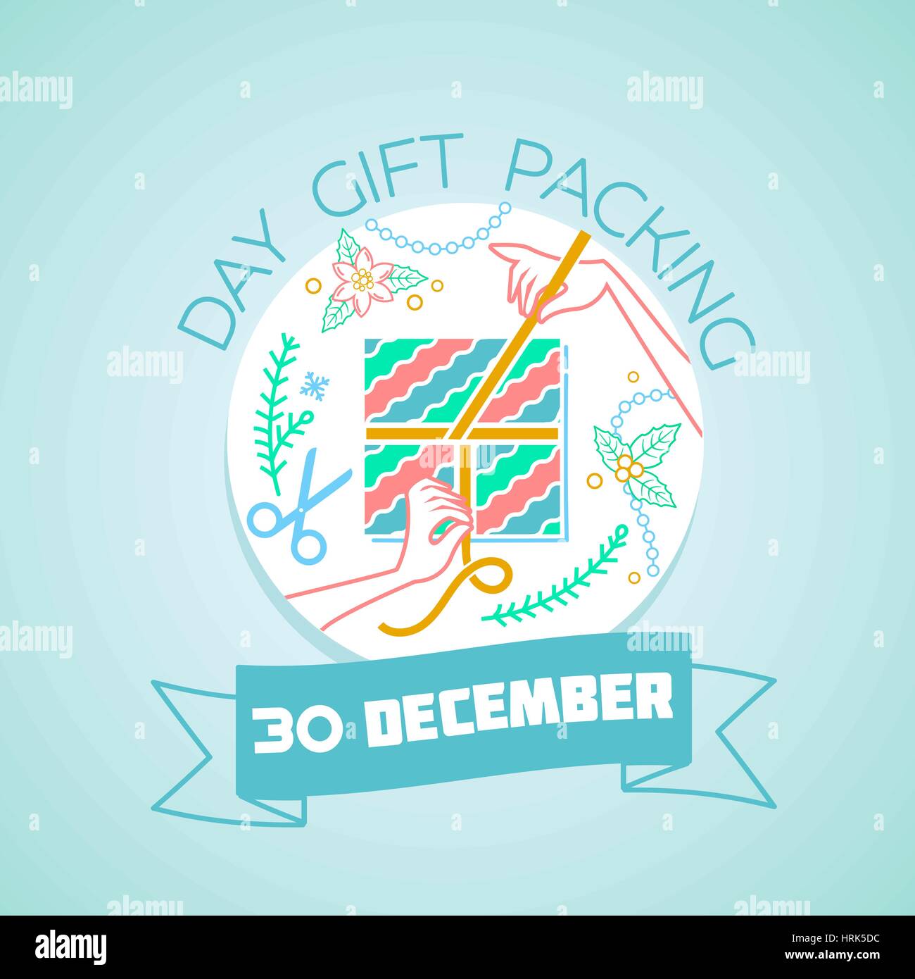 Calendar for each day on December 30. Greeting card. Holiday - Day gift ...