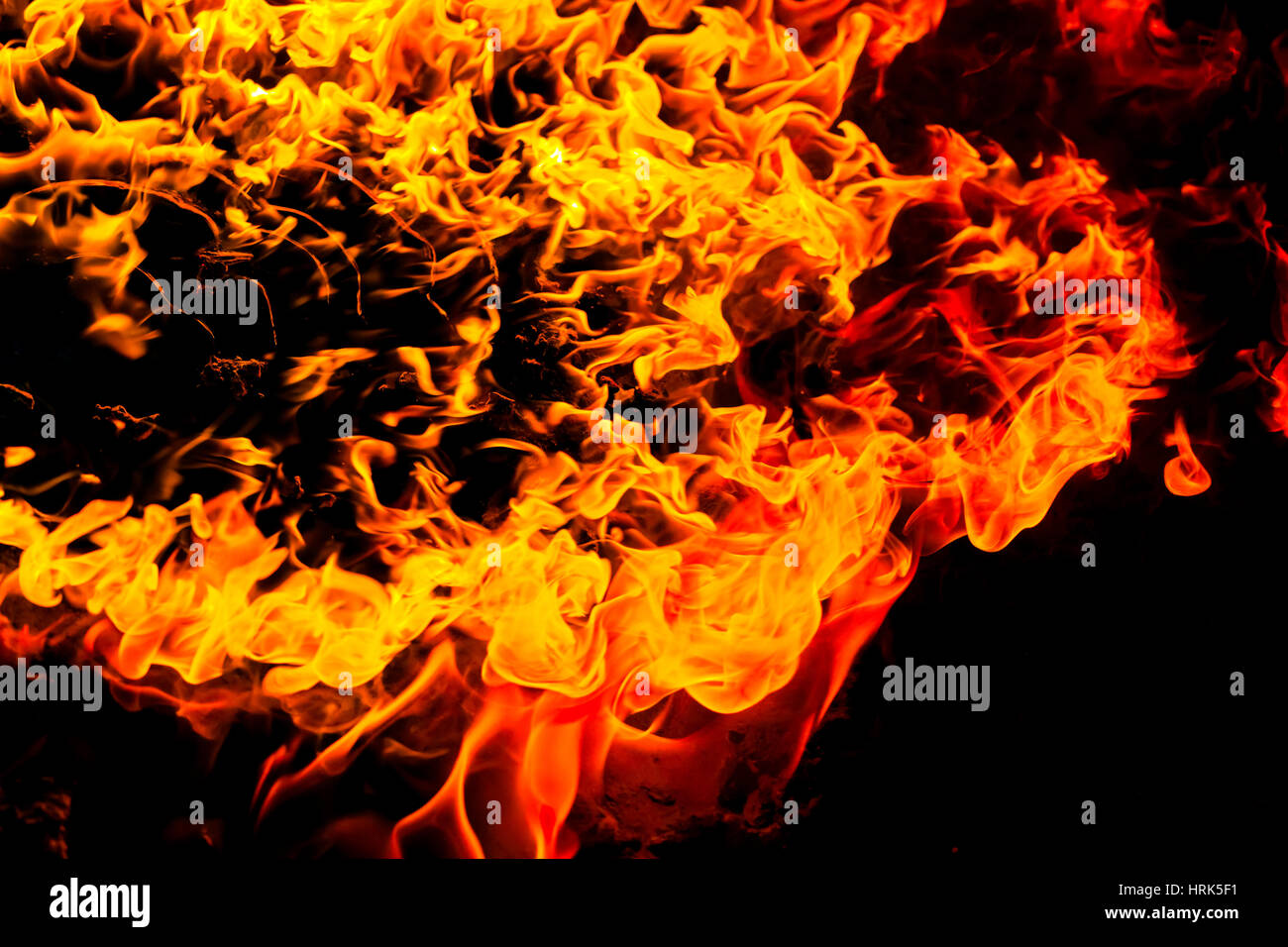 Beautiful burning fire flame background and coals Stock Photo - Alamy