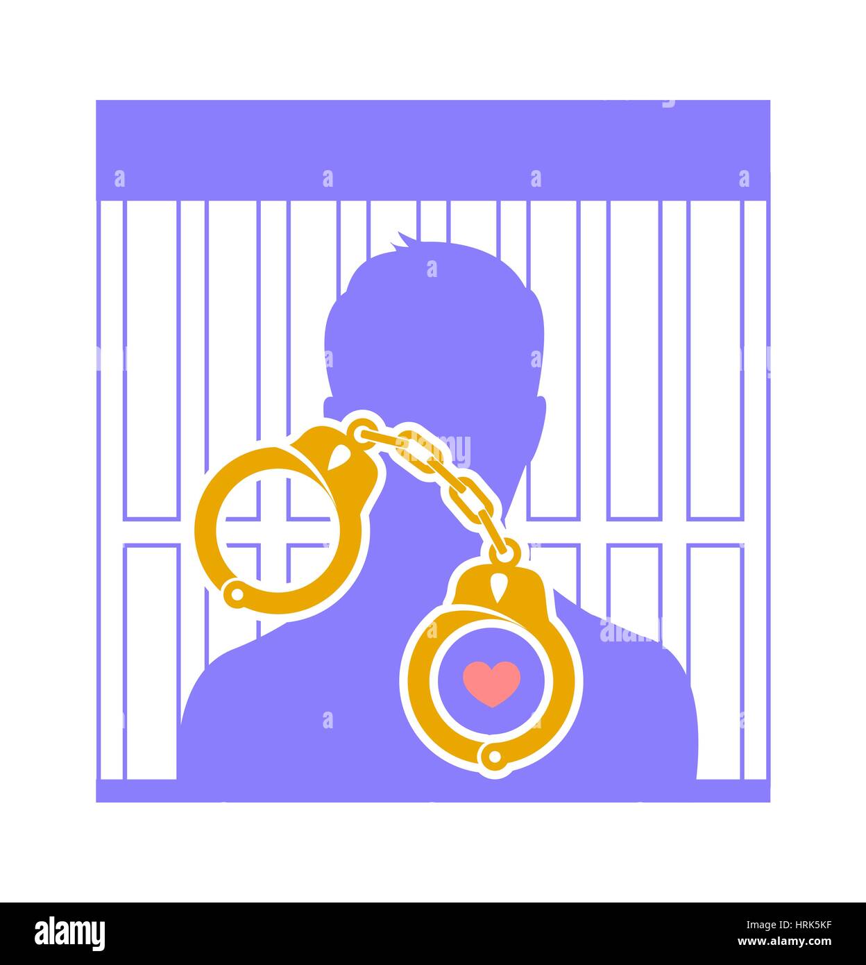 Man behind bars silhouette hi-res stock photography and images - Alamy