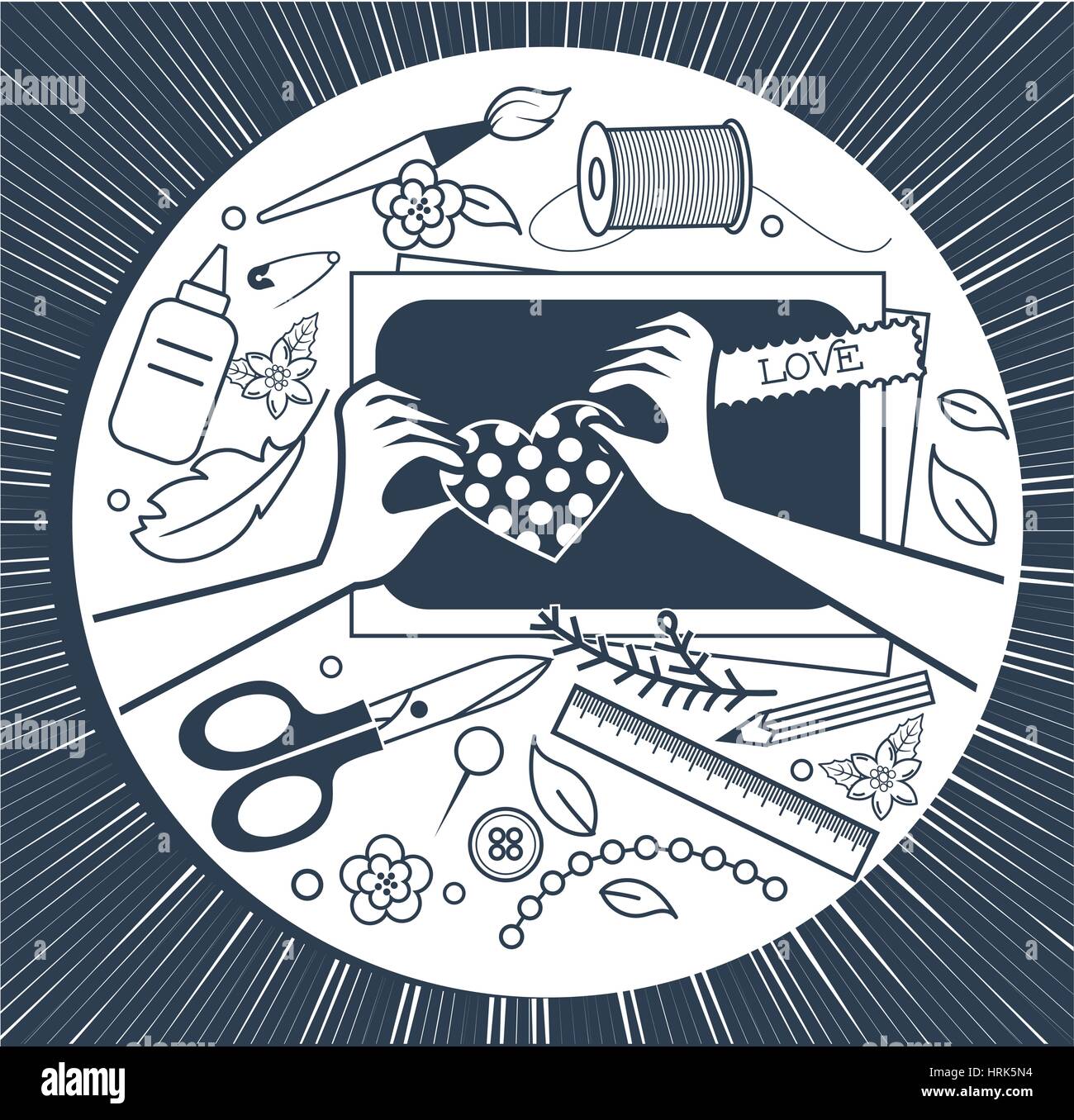 Creativity craft crafts Stock Vector Images - Alamy