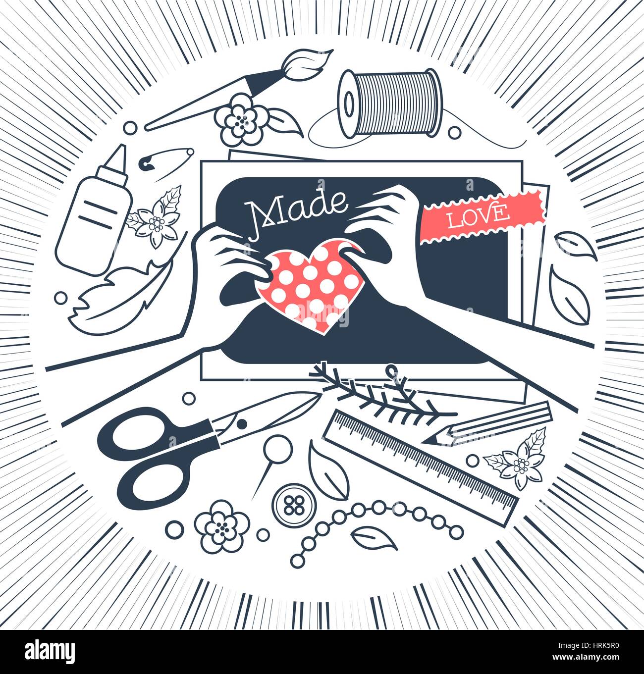 Handmade, crafts workshop, art fair and festival poster . Icon for ...