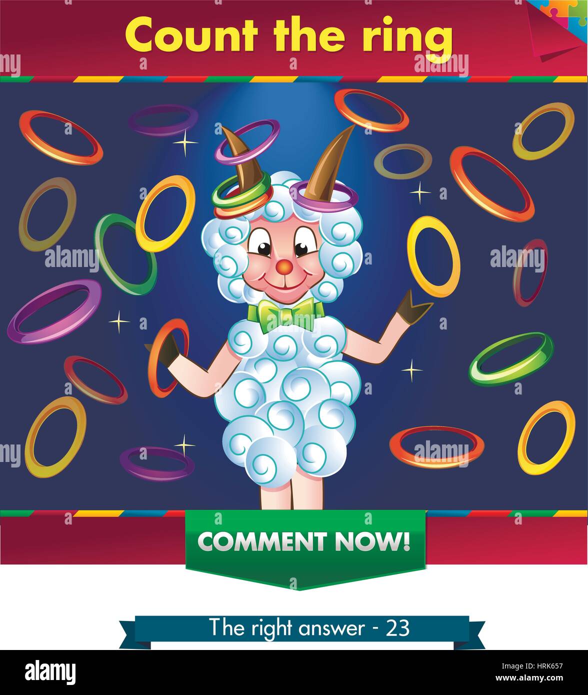 Visual Game for children. Task: count the rings Stock Vector Image ...