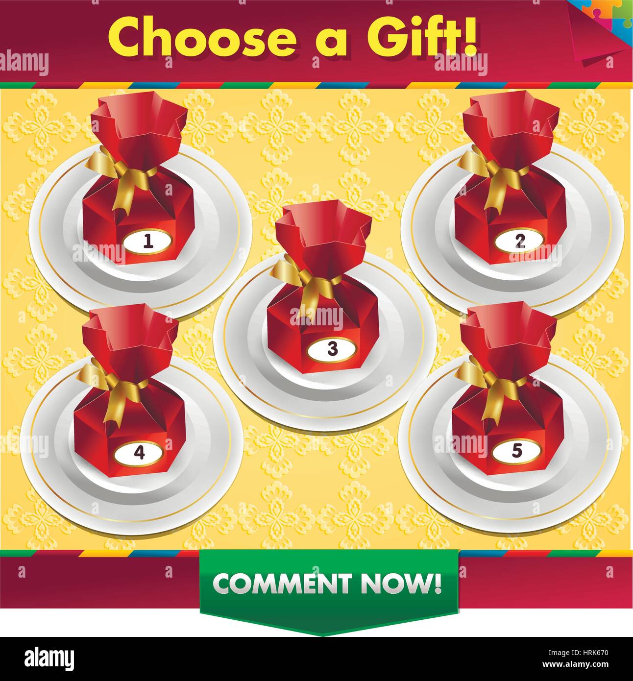 Visual Game for children. Task: Choose a gift win a prize Stock Vector ...