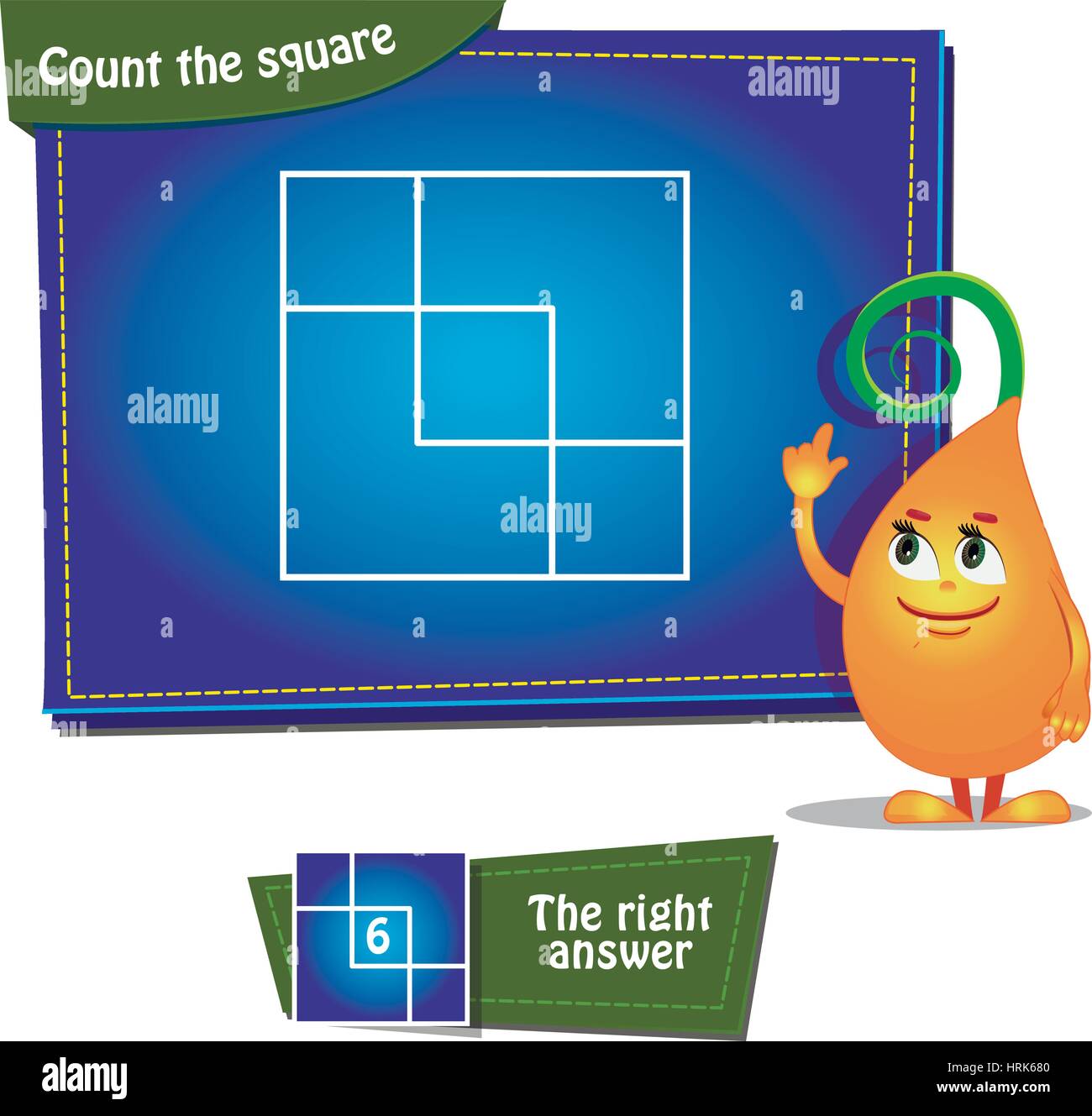 Visual Game for children. Task: Count the squares Stock Vector Image ...