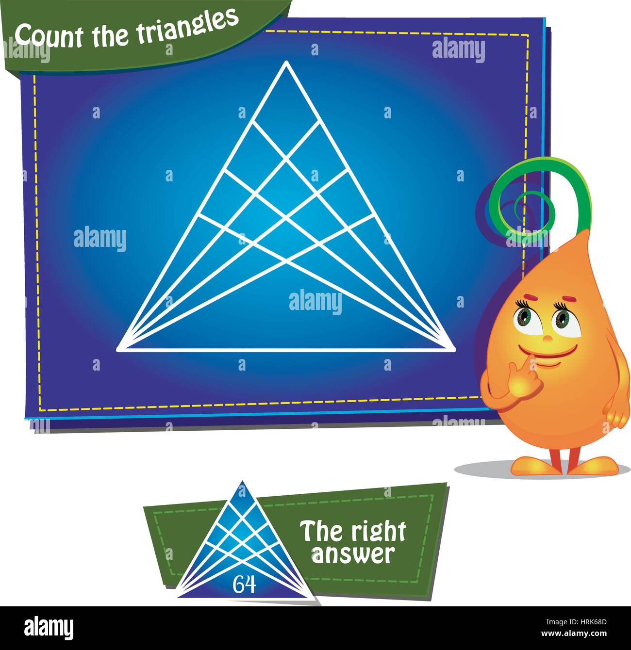 Visual Game for children. Task: Count the triangles Stock Vector Image ...