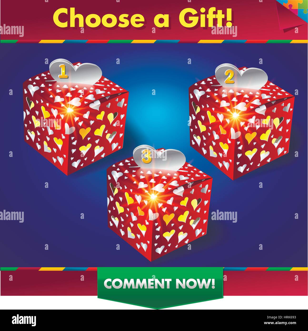 Visual Game for children. Task: Choose a gift win a prize Stock Vector ...