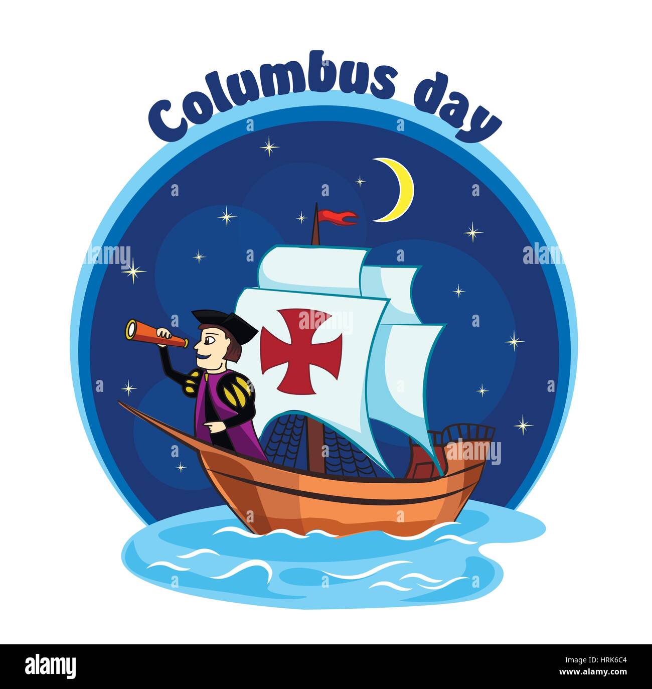 The voyage of christopher columbus Stock Vector Images - Alamy