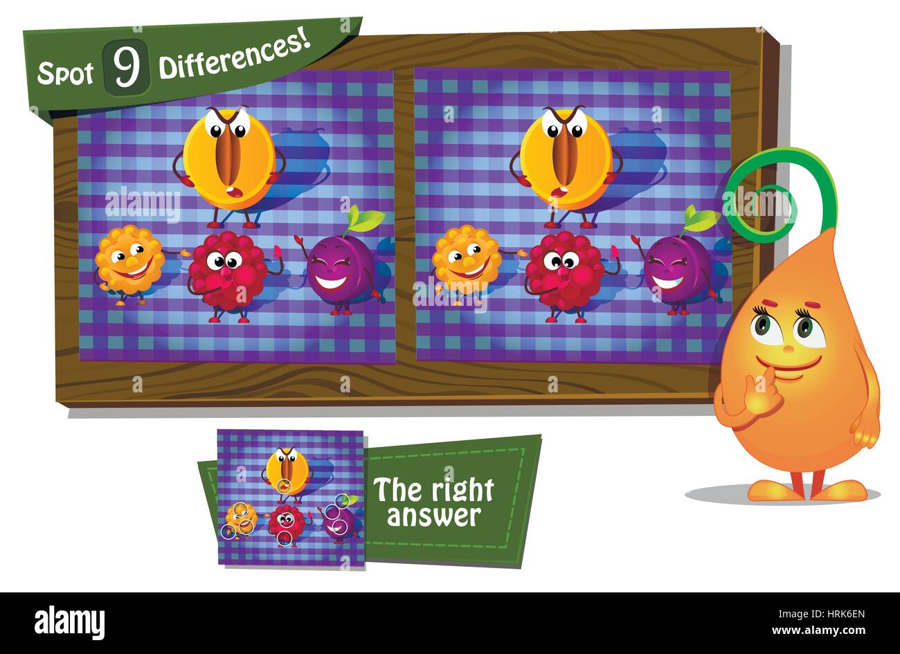 Visual Game for children. Task: find 9 differences Stock Vector Image ...