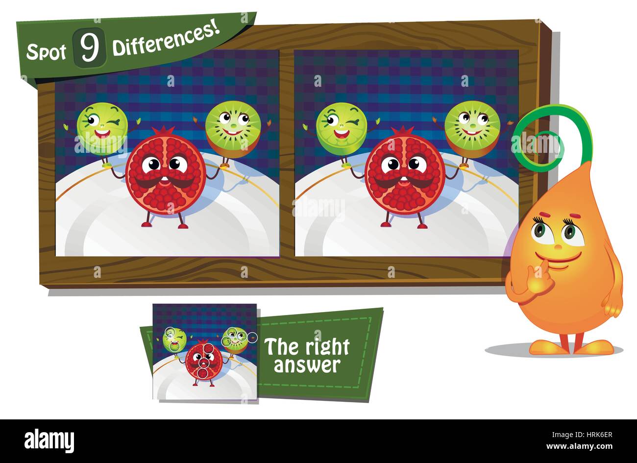 Visual Game for children. Task: find 9 differences Stock Vector Image ...