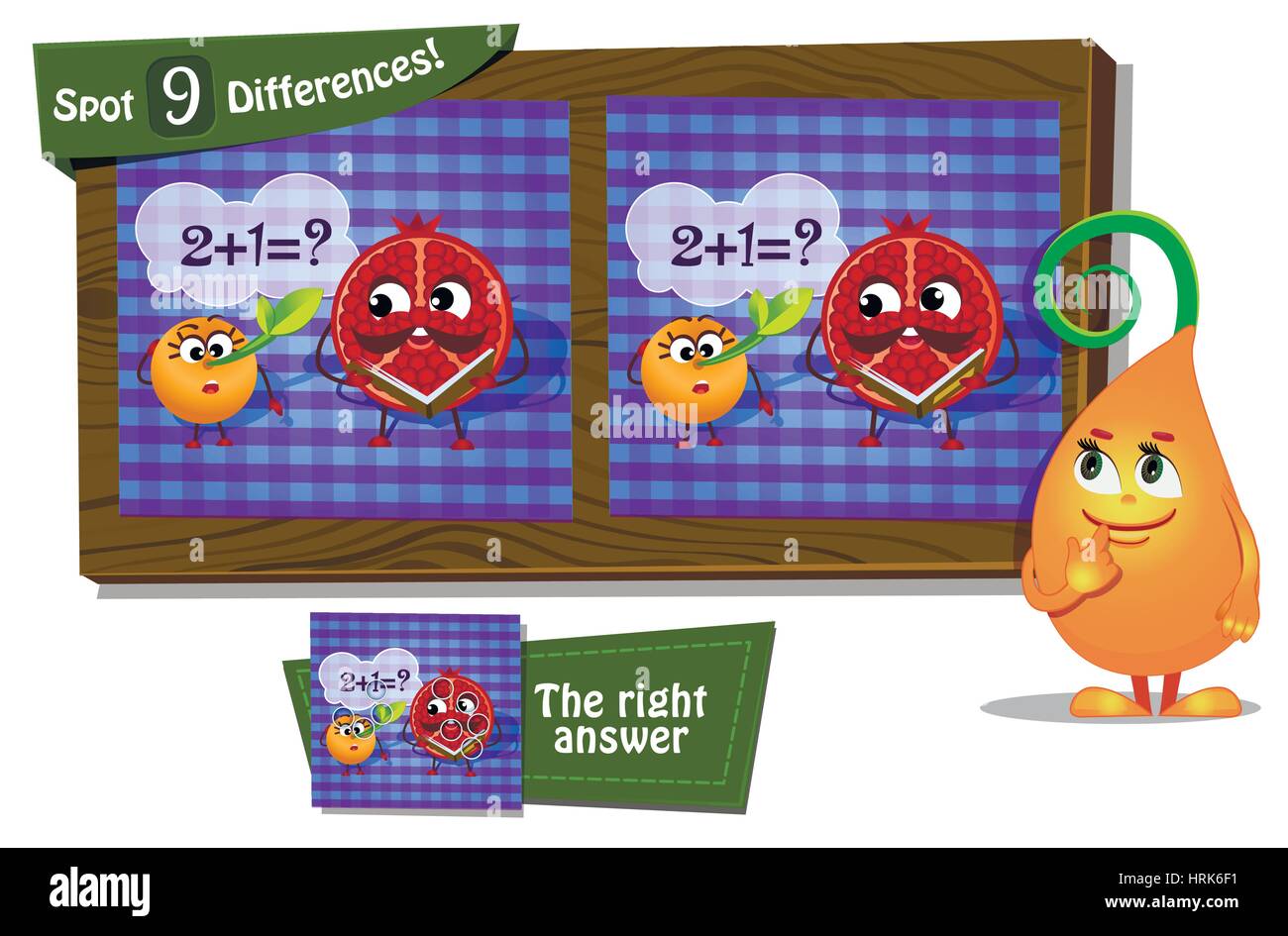 Visual Game for children. Task: find 9 differences Stock Vector Image ...