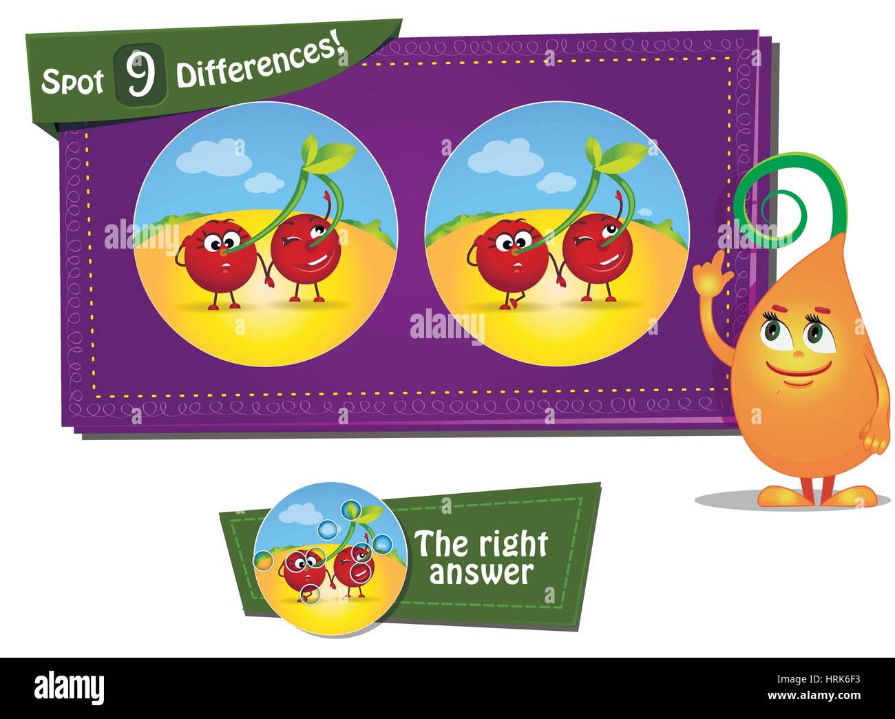 Visual Game for children. Task: find 9 differences Stock Vector Image ...