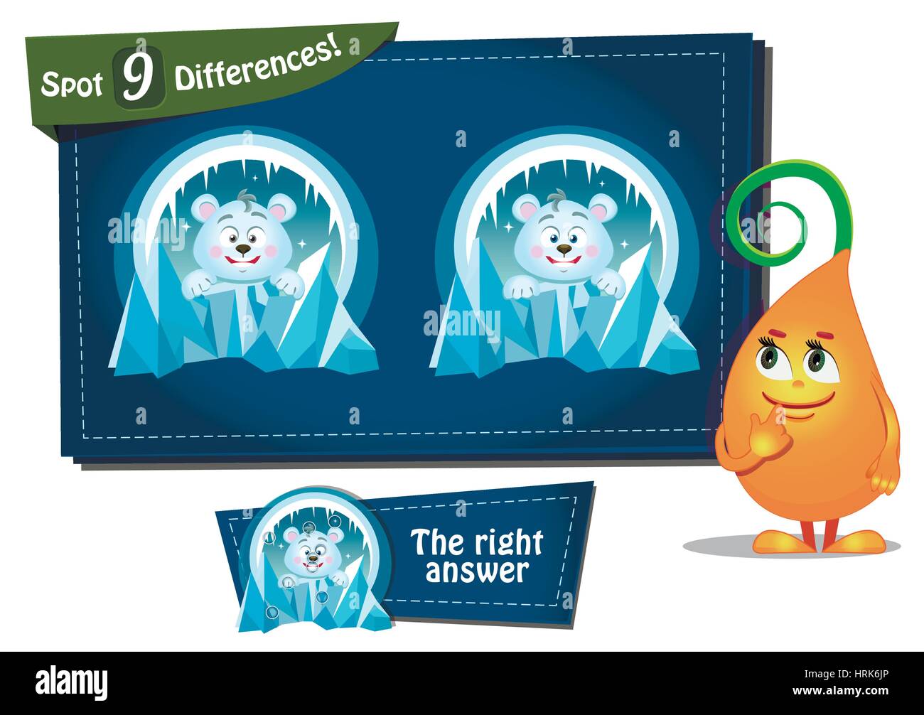 Visual Game for children. Task: find 9 differences Stock Vector Image ...