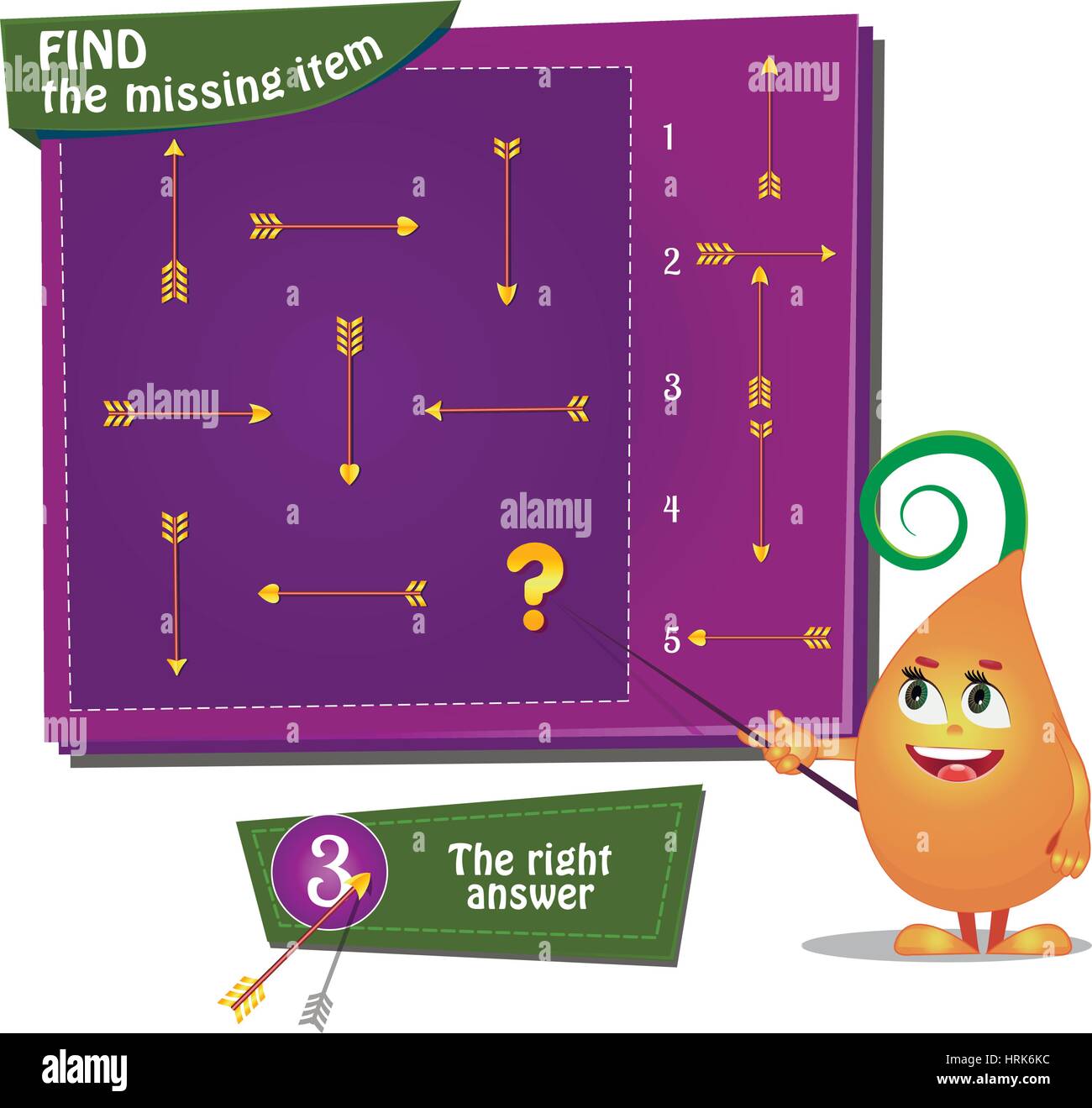 Visual Game for children. Task: find the missing part Stock Vector ...