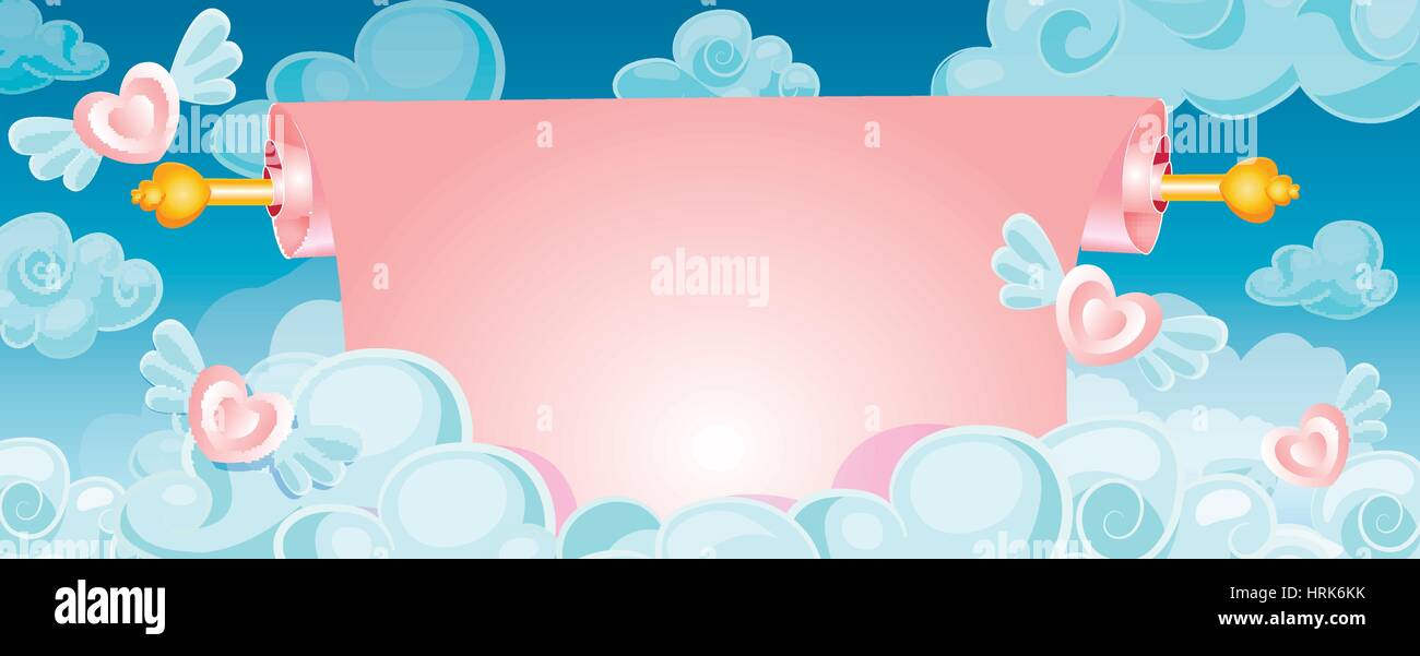 Angel with the scroll Stock Vector Images - Alamy