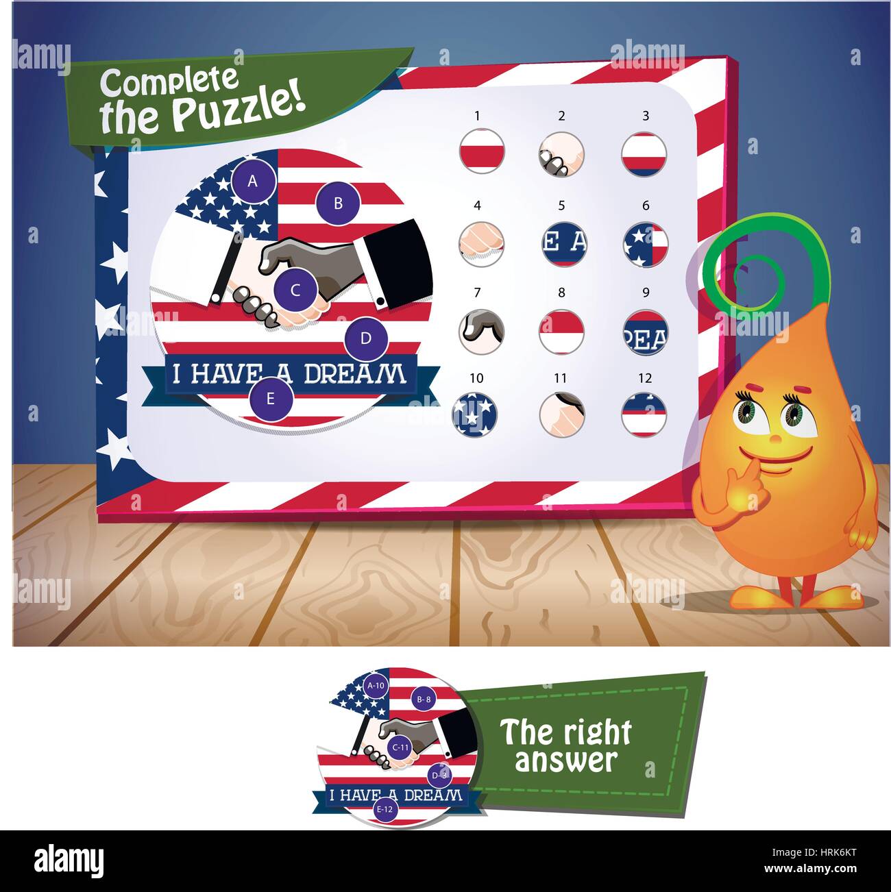 Visual Game for children. Сomplete the puzzle Stock Vector Image & Art ...