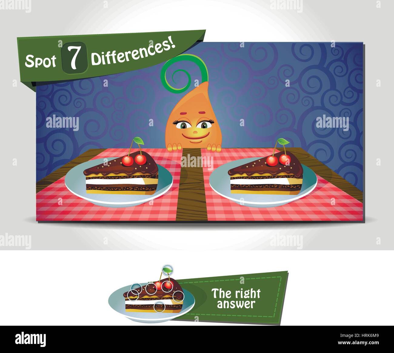 Visual Game for children. Spot 7 differences Stock Vector Image & Art ...