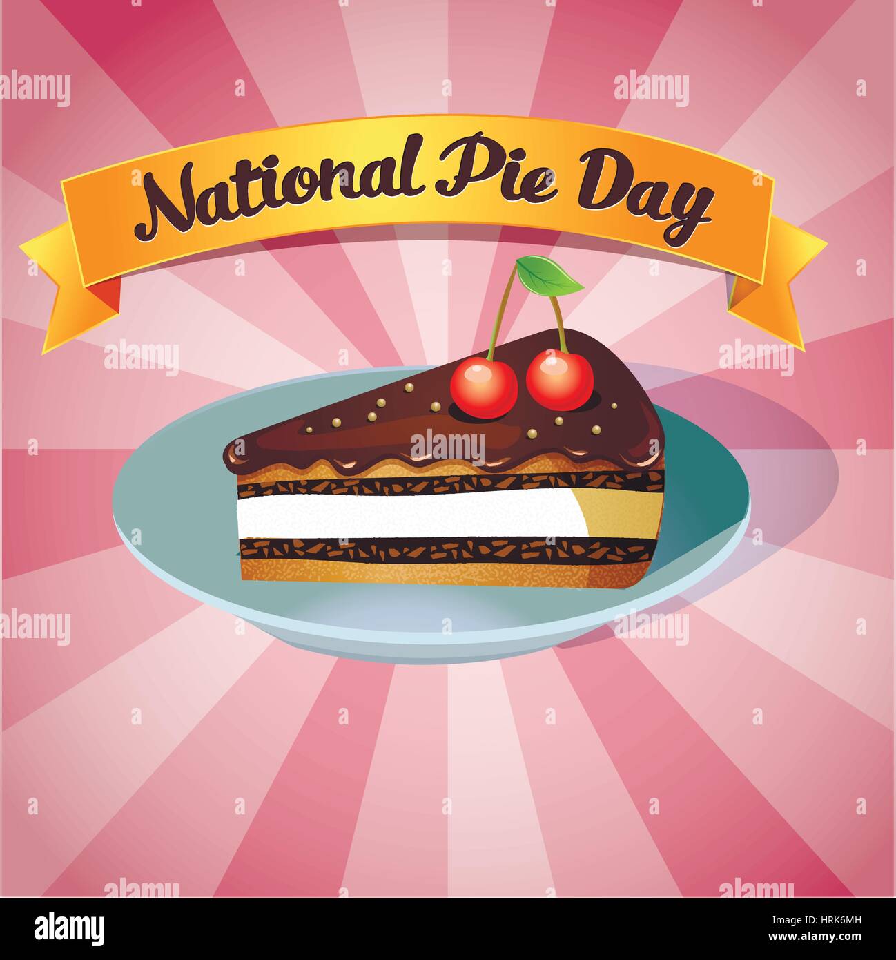 Greeting card National Pie Day Stock Vector Image & Art - Alamy