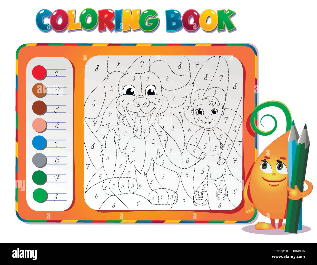 Сhoose the color of the figure. Coloring book about friendship with a ...