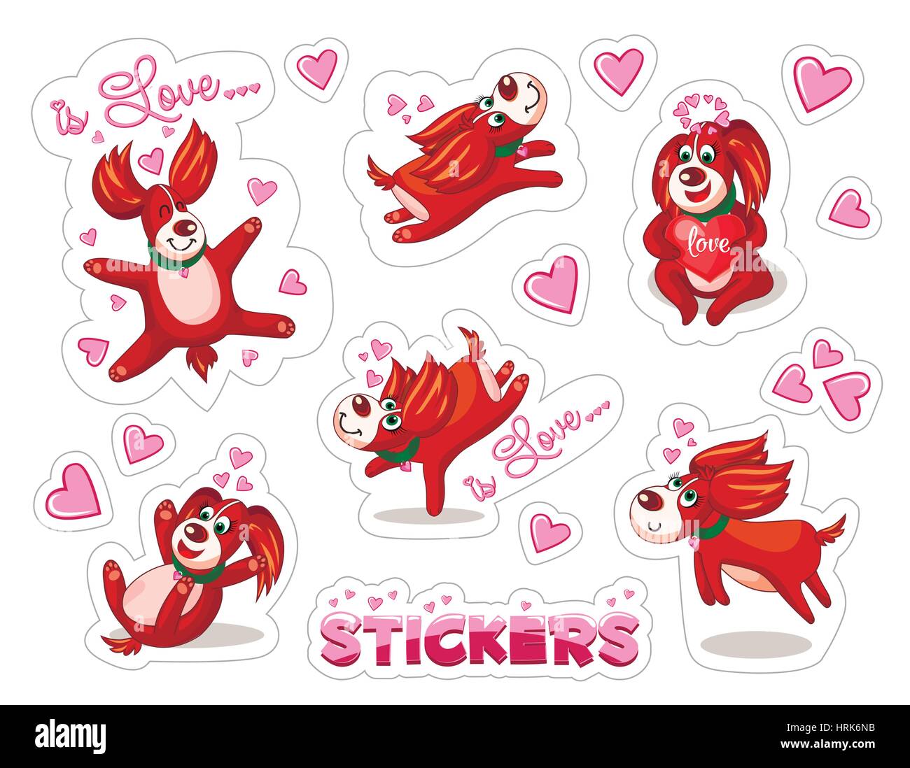 Funny dog stickers Cut Out Stock Images & Pictures - Alamy