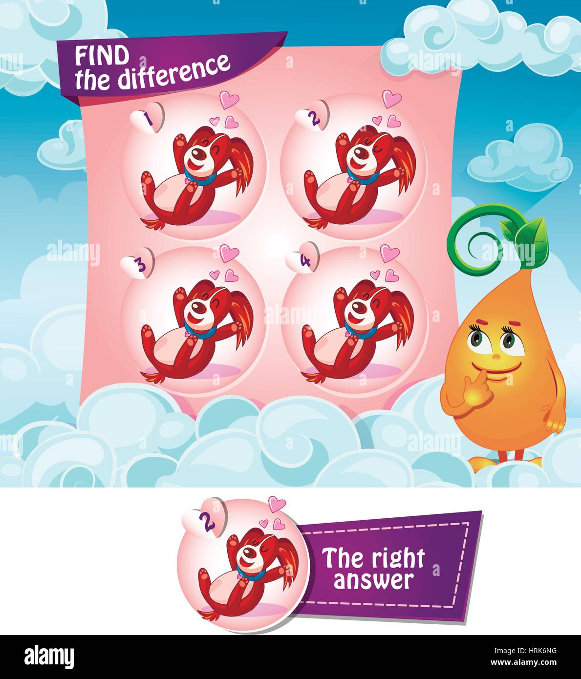 Visual Game for children. Find the difference Stock Vector Image & Art ...