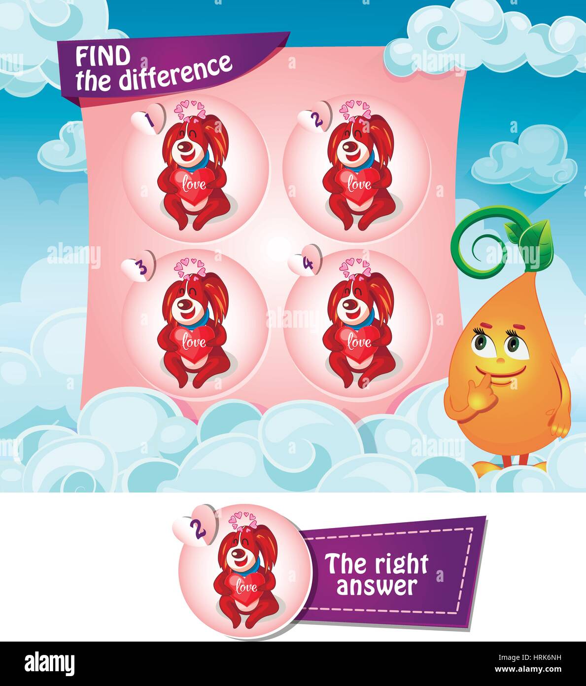 Visual Game for children. Find the difference Stock Vector Image & Art ...