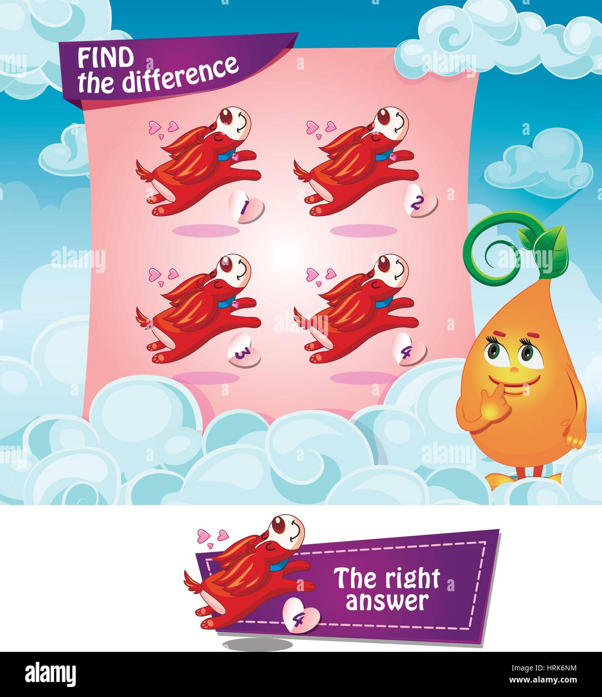 Visual Game for children. Find the difference Stock Vector Image & Art ...