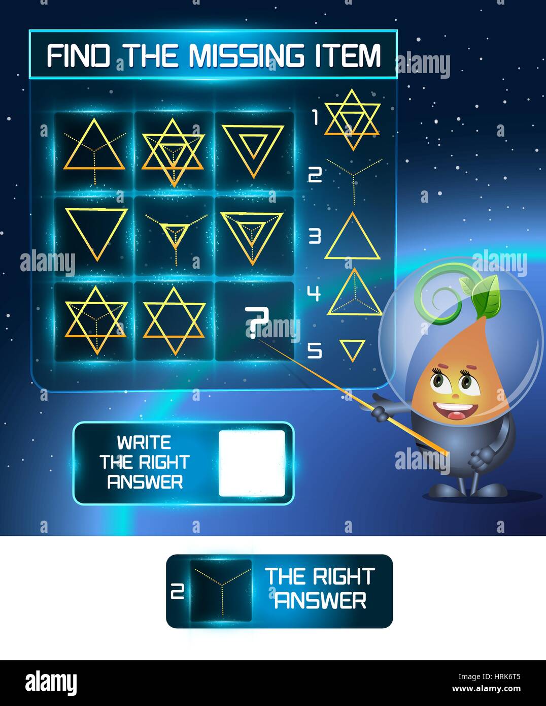 Visual Game for children. Find the missing item Stock Vector Image ...