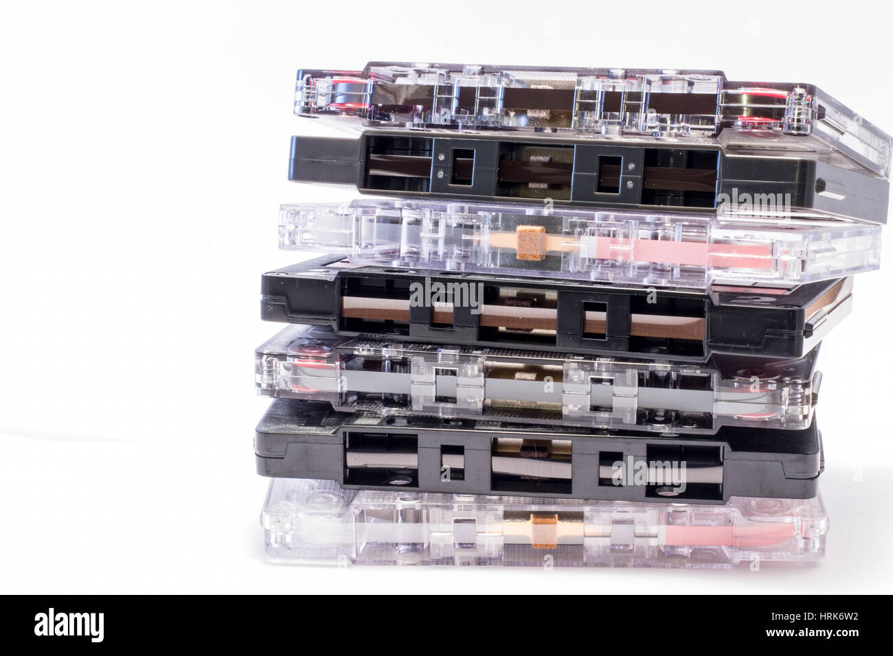 Picture of a retro, dusty, used, old cassettes tape from 70s 80s 90s ...