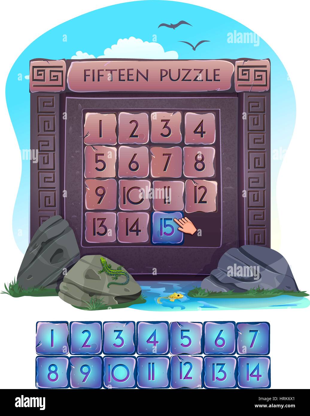 Fifteen puzzle game hi-res stock photography and images - Alamy