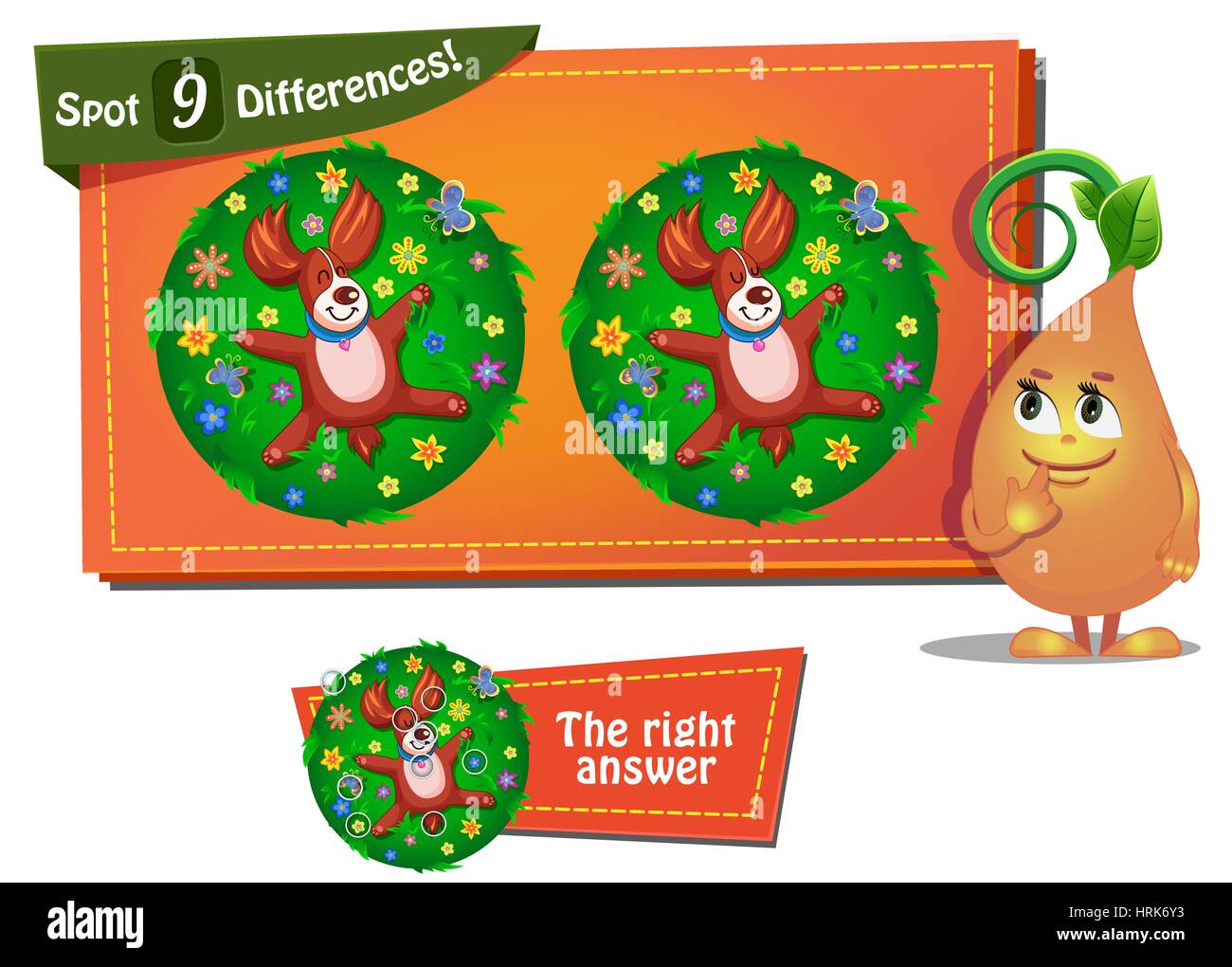 Visual Game for children. Task: find 9 differences Stock Vector Image ...