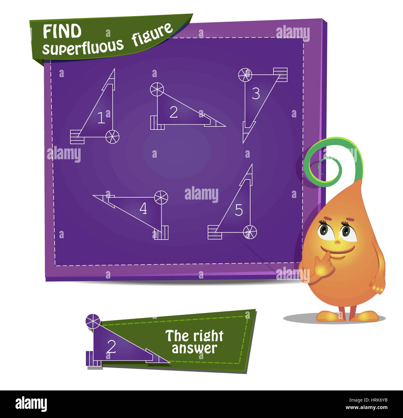 Visual Game for children. Task: Find superfluous figure Stock Vector ...