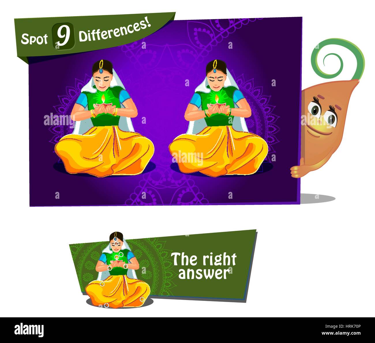 Visual Game for children. Task: find 9 differences Stock Vector Image ...