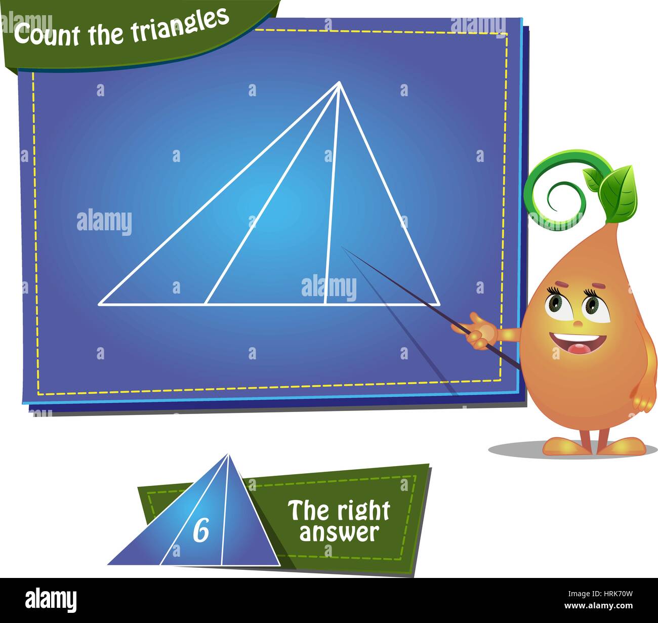 Visual Game for children. Task: Count the triangles Stock Vector Image ...