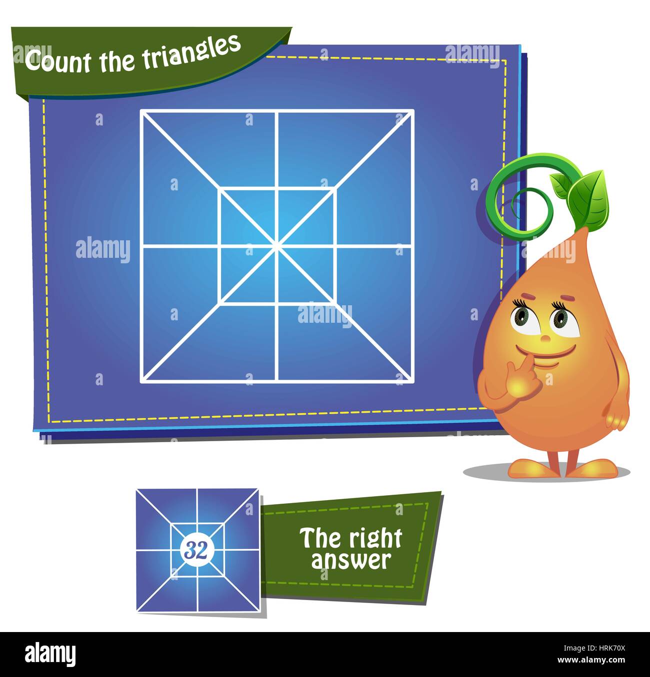 Visual Game for children. Task: Count the triangles Stock Vector Image ...